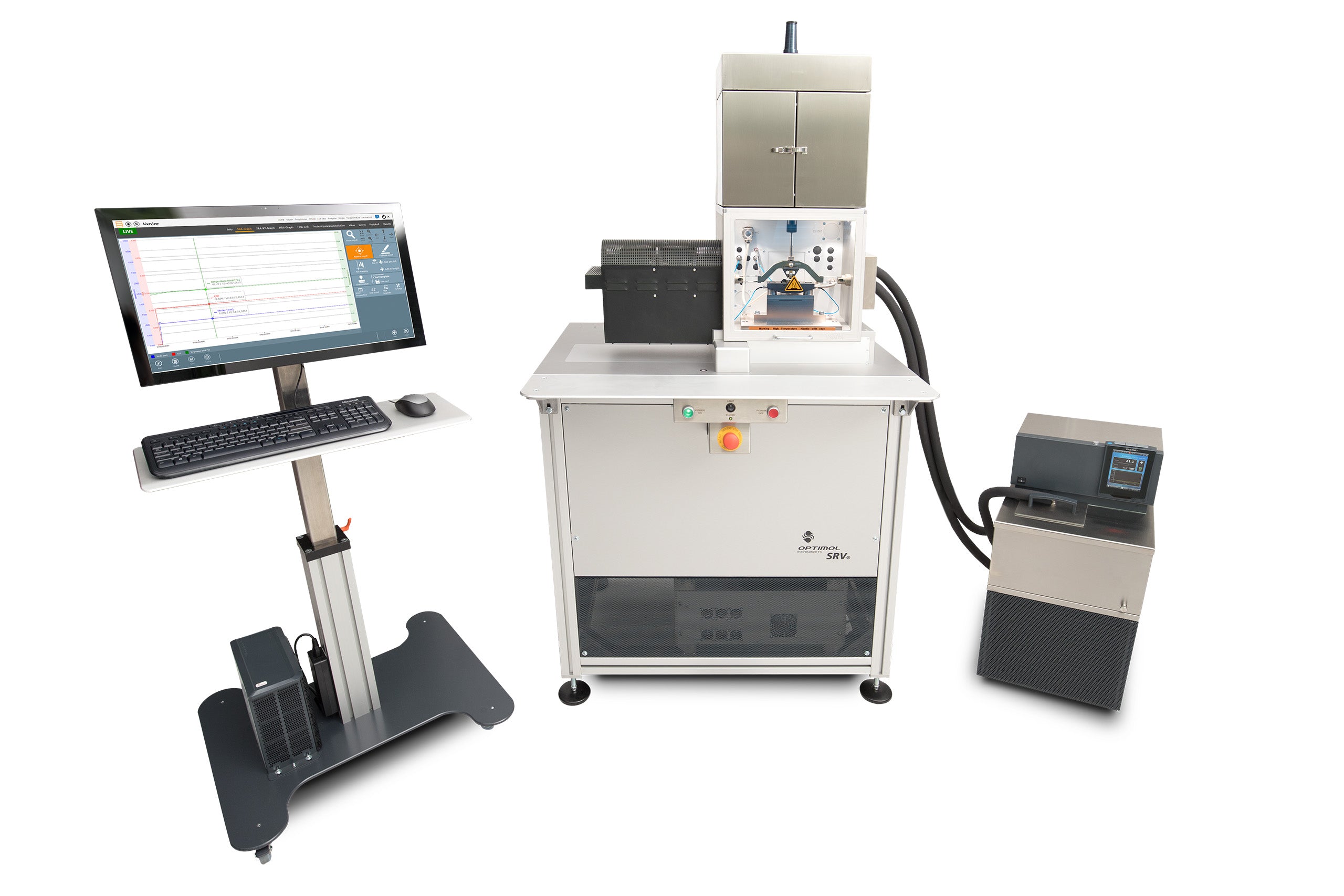 Tribometer - SRV®5 Optimol Testlauf, - Standardtest – Optimol Instruments
